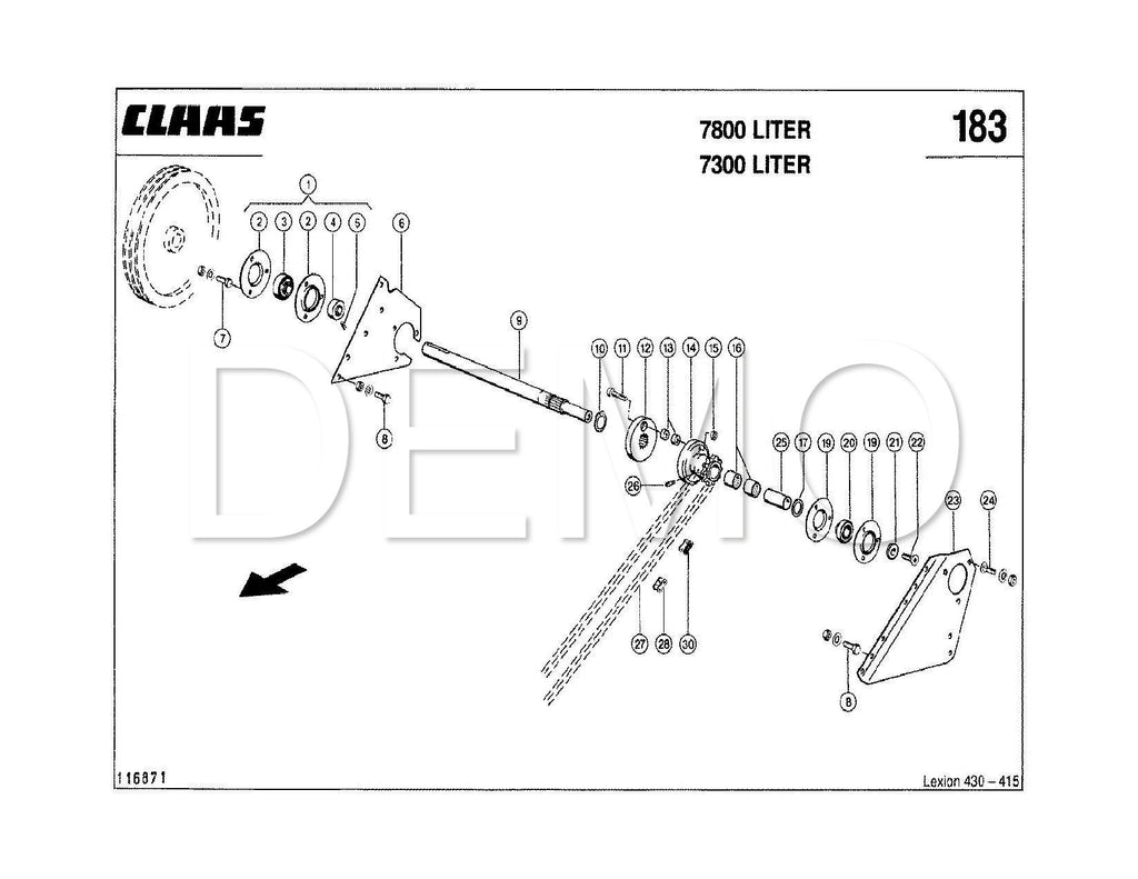 Claas Mega 218/208 Parts Catalogue, Spares List Manual PDF Catalog